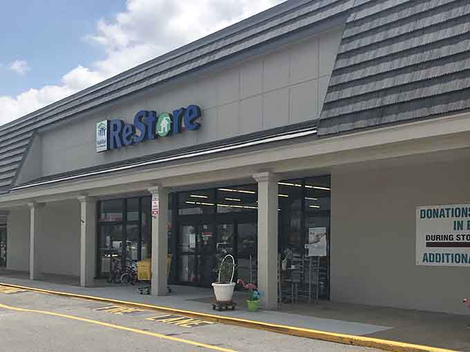 That charming covered entrance welcomes bargain hunters like a front porch invites neighbors over for lemonade and conversation.