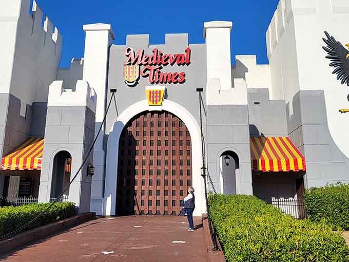 The castle gates stand ready to transport modern diners back to an era of knights, jousting, and four-course feasts.