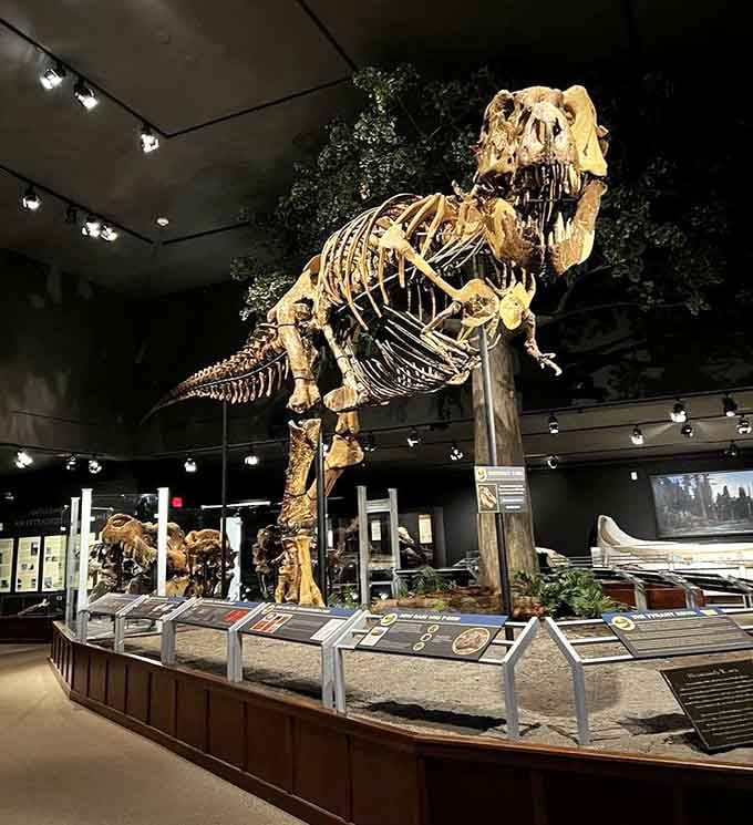 Big Mike stands guard! This T. rex skeleton reminds us that Montana was dinosaur country long before it was cattle country.