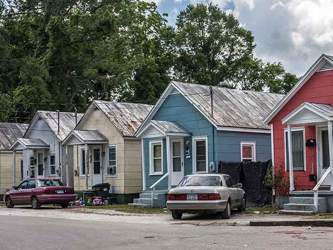 Pastel cottages line up like Easter eggs, each one more charming than a Norman Rockwell painting come alive.