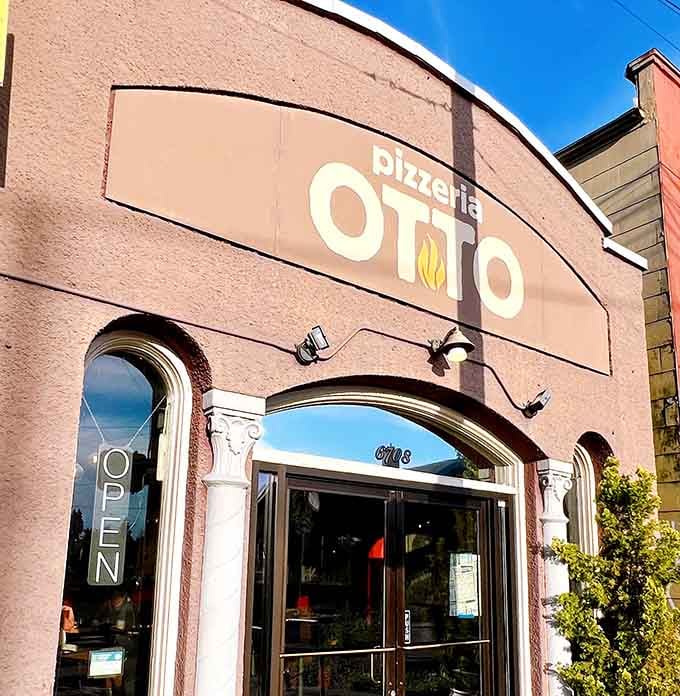 Pizzeria Otto: That curved pink façade houses pizza perfection. Like finding an Italian grandmother's kitchen in the middle of Portland.