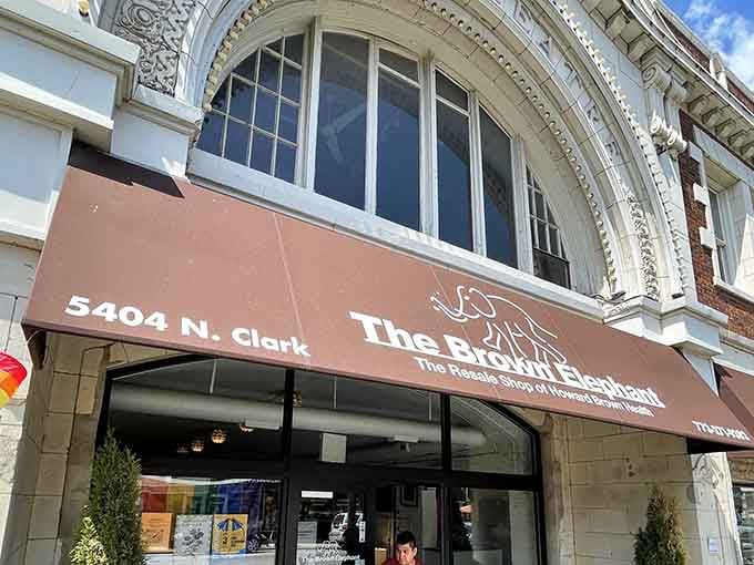 Gorgeous architectural details crown this historic building where shopping for bargains feels downright elegant and sophisticated today.