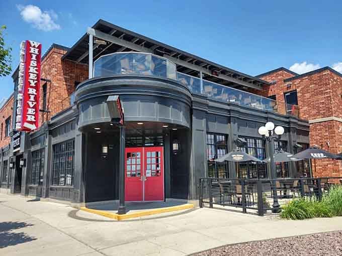 Whiskey River's brick-and-mortar elegance brings a touch of class to the tenderloin experience. Corner location, prime pork - what more could you ask for?