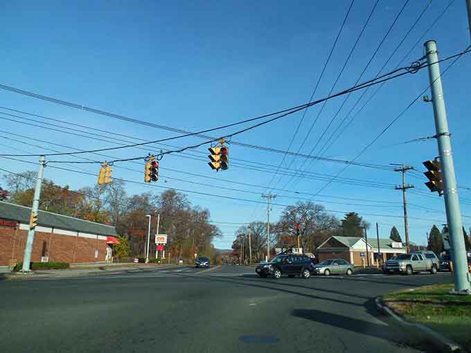 That intersection looks so calm you could probably teach your teenager to drive here without losing your mind completely.
