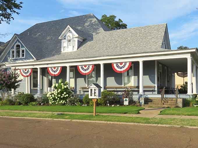 This charming Forrest City home with patriotic bunting represents the American dream at prices that won't cause nightmares.