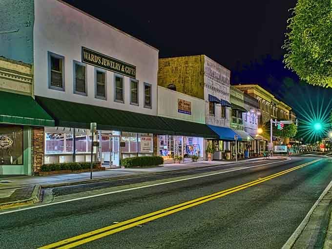 Classic storefronts line quiet streets where you can actually find parking and enjoy browsing without the usual urban chaos.