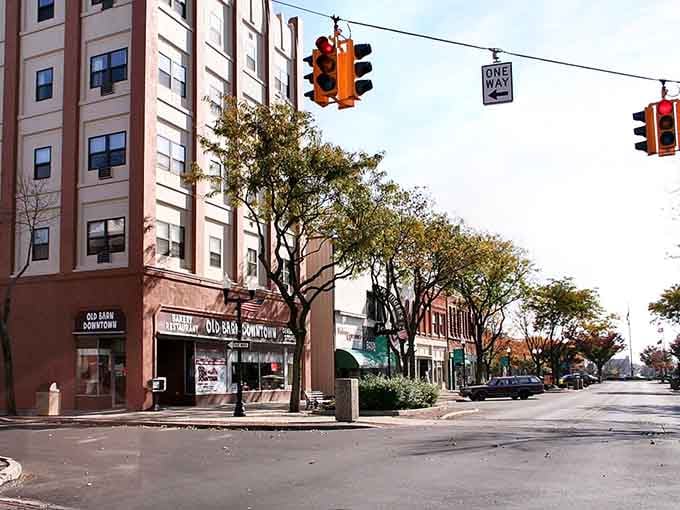 Tree-lined streets and local storefronts create that small-city charm where everyone still waves and means it genuinely.