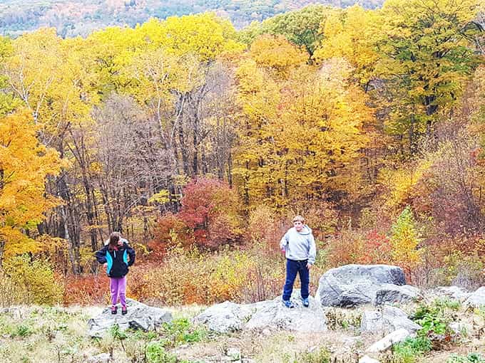 Rocky overlooks reward the climb with sweeping vistas, proving the best seats in the house require a little effort.
