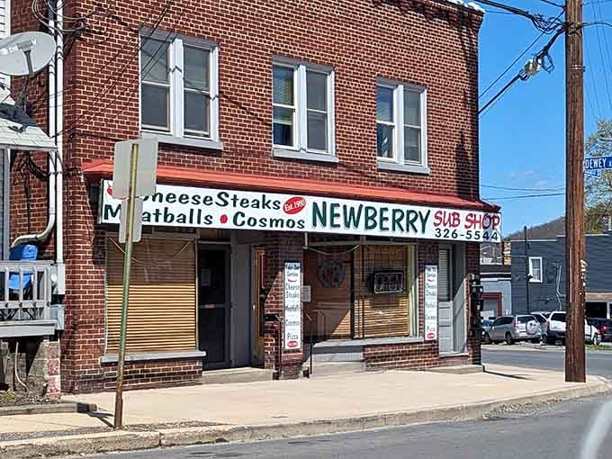 The classic brick building stands proud on the corner, a testament to sandwiches made right for generations.