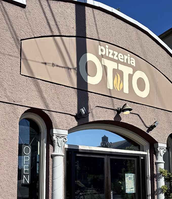 Pizzeria Otto: Clean lines, classic arches, and a name that promises authenticity. This is where pizza goes for its graduate degree.