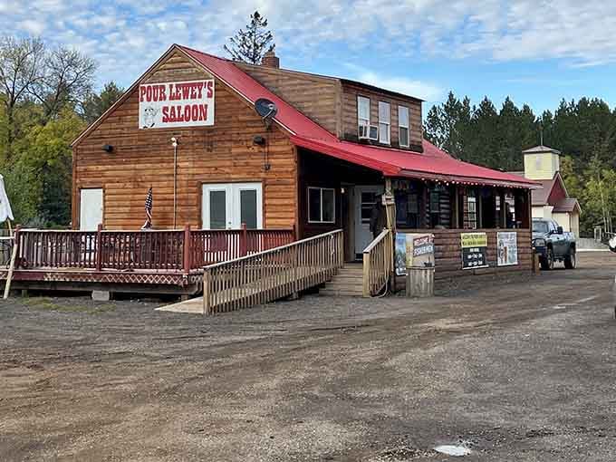 That red metal roof catches your eye from the highway, marking the spot where hungry road-trippers become regulars.