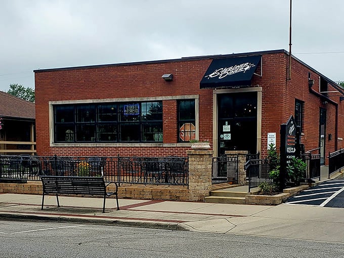 Clean lines and big windows showcase a diner that takes its retro roots seriously, right down to every chrome detail.
