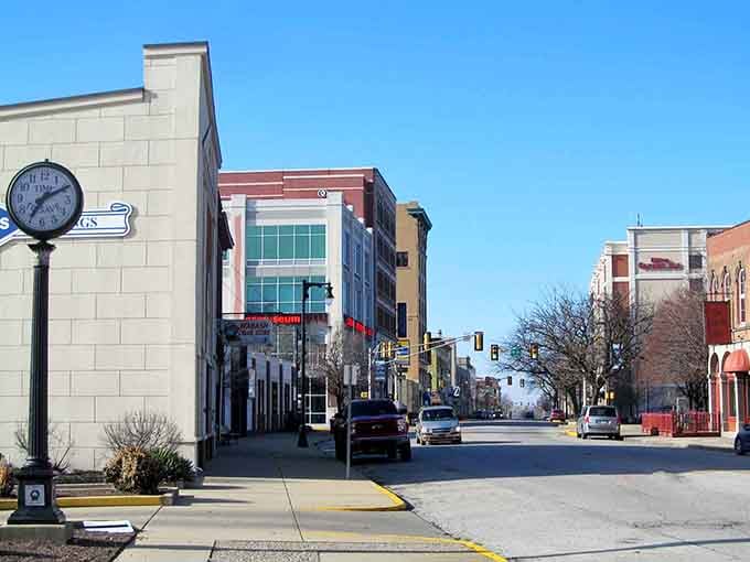 Terre Haute's charming main street offers small-town appeal with big-time character, where every storefront tells a story.