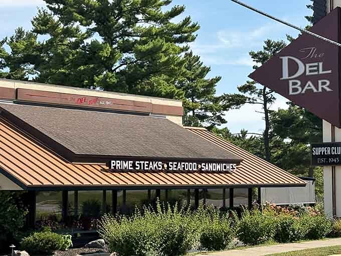 Prime steaks, seafood, and sandwiches &ndash; the holy trinity of supper club perfection advertised in plain sight.