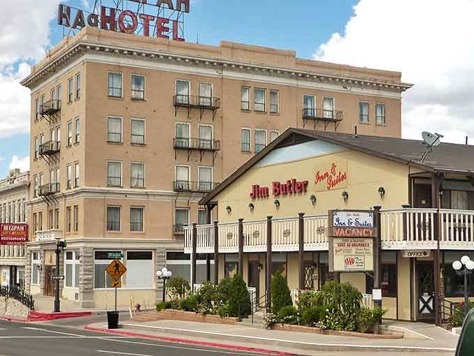 The historic Mizpah Hotel in Tonopah stands as a landmark in one of Nevada's most affordable small towns.