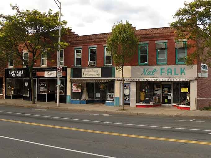 These vintage storefronts look like they've been selling practical goods since your grandparents were buying their first home together.