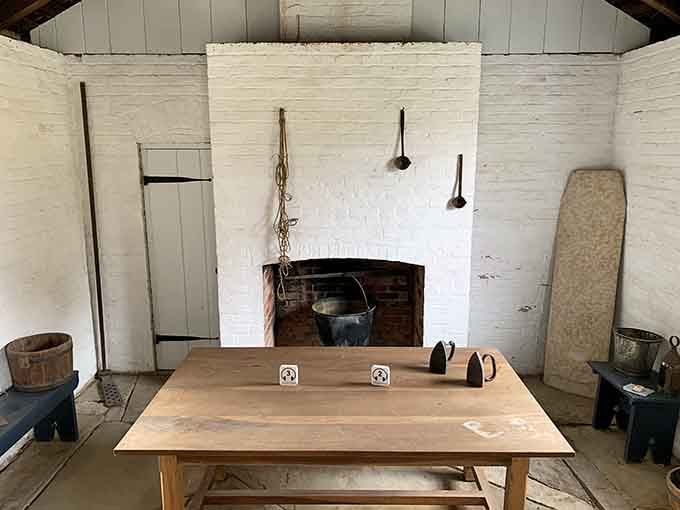 The working kitchen where meals were prepared for politicians and dignitaries who shaped our state's future.
