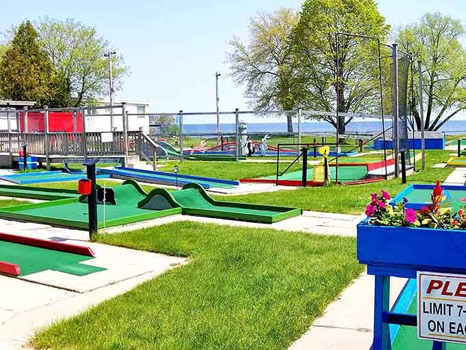 Lee's Miniature Golf offers lakeside putting where the only hazard more challenging than the course is the view.