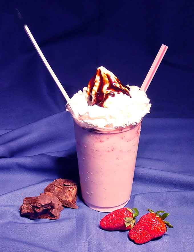 That straw standing straight up isn't a design choice, it's physics proving this shake means serious business.