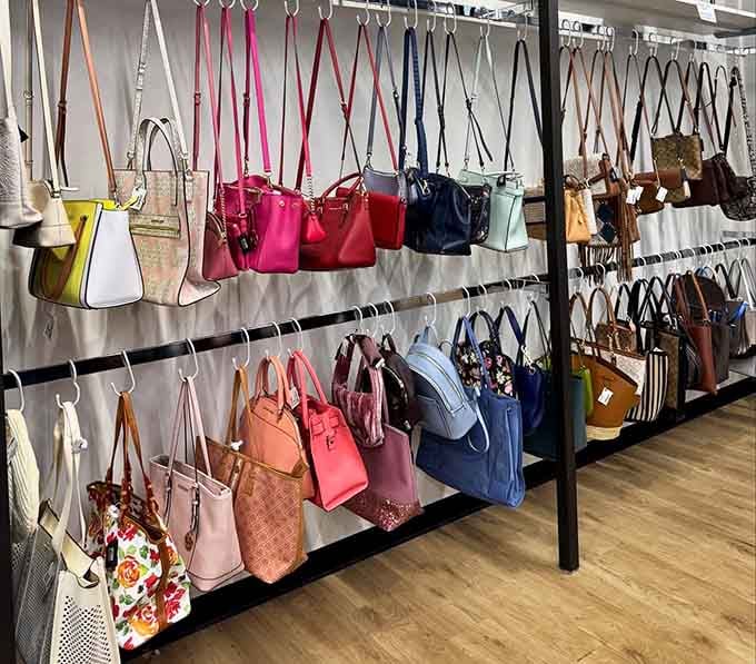 Handbag heaven where designer dreams come true without the nightmare price tags. That Kate Spade might just be your new weekend companion.