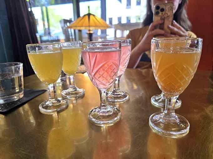 A champagne flight that lets you taste your way through sparkling wines from around the world.