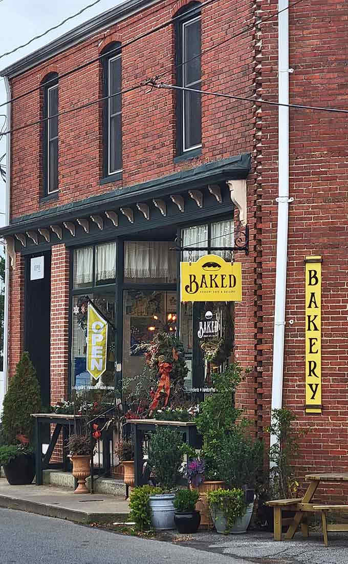 The Baked Dessert Cafe's storefront promises sugar-induced happiness, and those window displays don't lie.