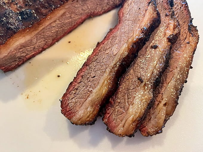 That smoke ring and bark tell you everything you need to know&mdash;this brisket has lived its best life.