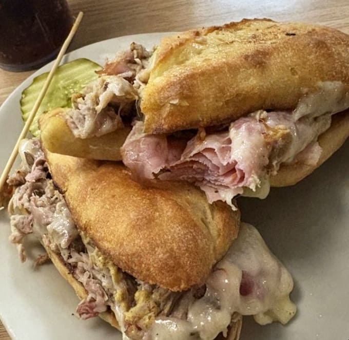 The Cuban sandwich brings Miami vibes to Ohio, proving good food knows no geographical boundaries whatsoever.