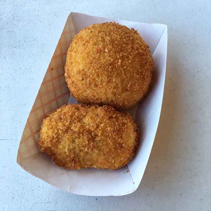 The stuffed potato and deviled crab combo proves Brocato's doesn't play by traditional rules.