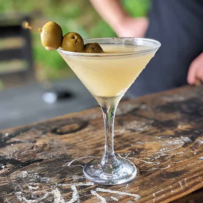 Three olives on a martini means someone in the kitchen understands the assignment perfectly and completely.