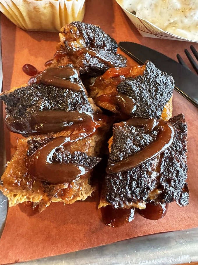 Burnt ends: where patience meets perfection. These caramelized brisket nuggets are what BBQ dreams are made of&mdash;meat candy for grown-ups.