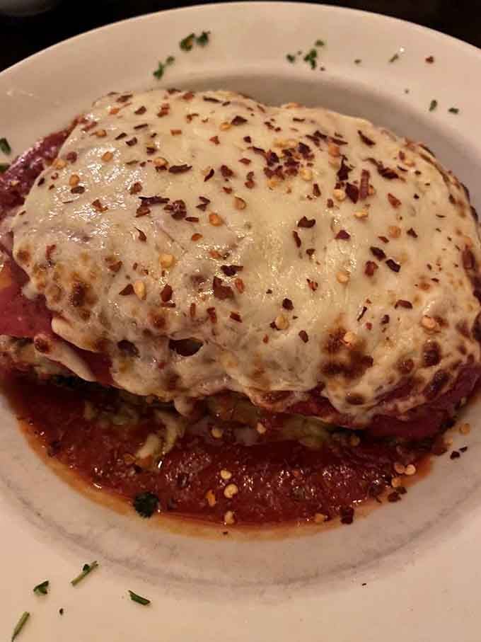 When cheese bubbles and browns like this, you know someone in the kitchen really understands their craft.