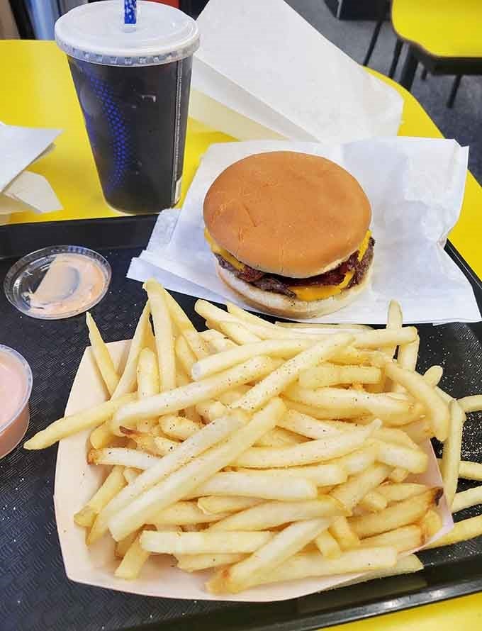 Classic fries and a shake—the dynamic duo that's been solving life's problems since diners first opened their windows.