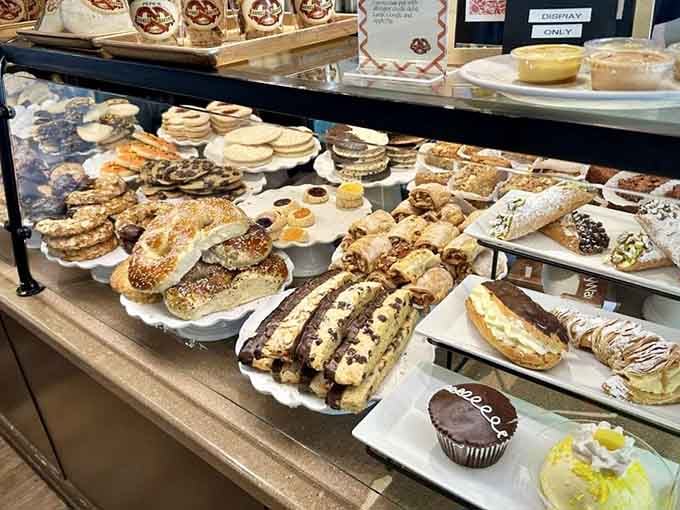 This pastry case is what heaven's waiting room probably looks like, only with better lighting and more calories.