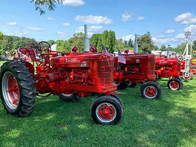 These vintage Farmall tractors are so beautifully restored, they'd make any antique collector weep with joy and envy.