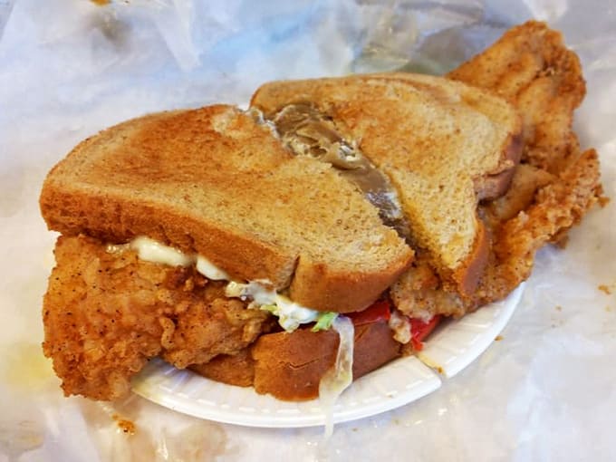 The humble catfish sandwich – proof that between two slices of toast, even the underdog of the seafood world becomes royalty.