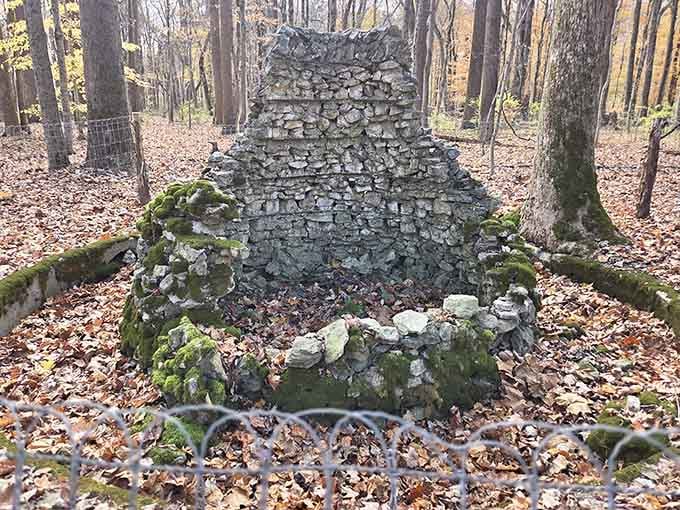 Stone and moss collaborate on nature's slowest art project, transforming human ambition into something hauntingly beautiful over decades.