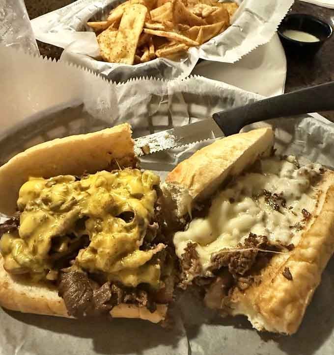 Two cheesesteaks proving that whether you go traditional or teriyaki, the Force is strong with both delicious options here.