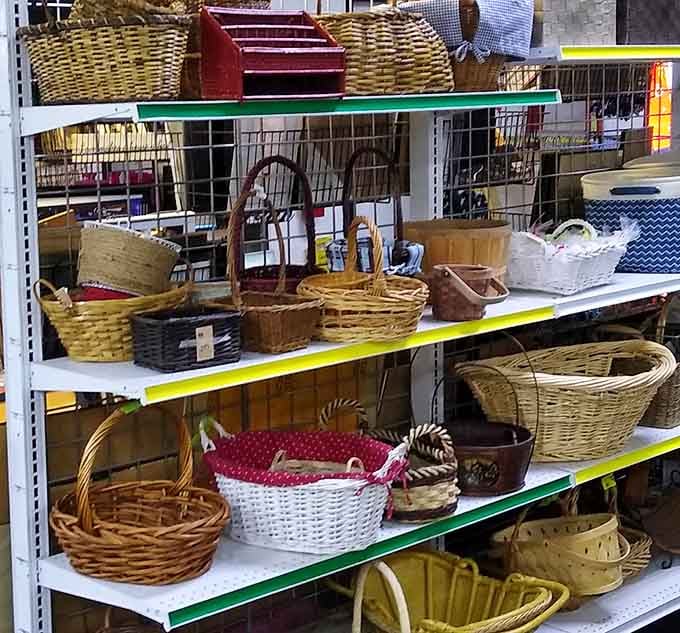 Baskets galore for organizing your life, or at least pretending you're going to start organizing your life someday soon.
