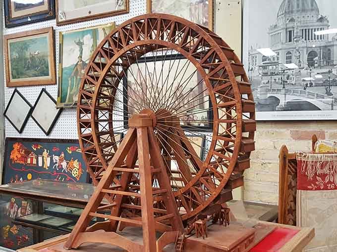 This handcrafted Ferris wheel model represents hours of dedication that puts IKEA instructions to absolute shame.
