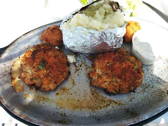 These crab cakes aren't just golden brown; they're the Gulf Coast's answer to currency &ndash; rich, packed with meat, and worth their weight in seafood gold.