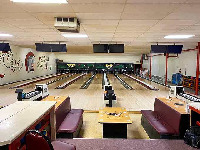 Crystal Lanes keeps the tradition of small-town bowling alive, complete with that distinctive alley atmosphere we all remember.