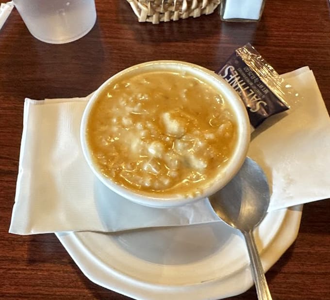 When your soup arrives looking this hearty and comforting, you know you've found the real deal.