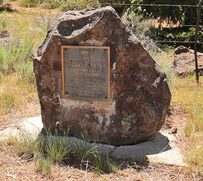 This rugged monument to Denny Creek stands as a silent storyteller, whispering tales of Oregon's pioneering past to anyone who pauses.
