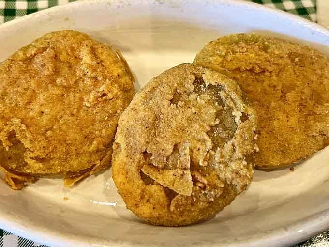 Golden-fried perfection that would make your grandmother both jealous and proud &ndash; the humble green tomatoes transformed into crispy treasure.