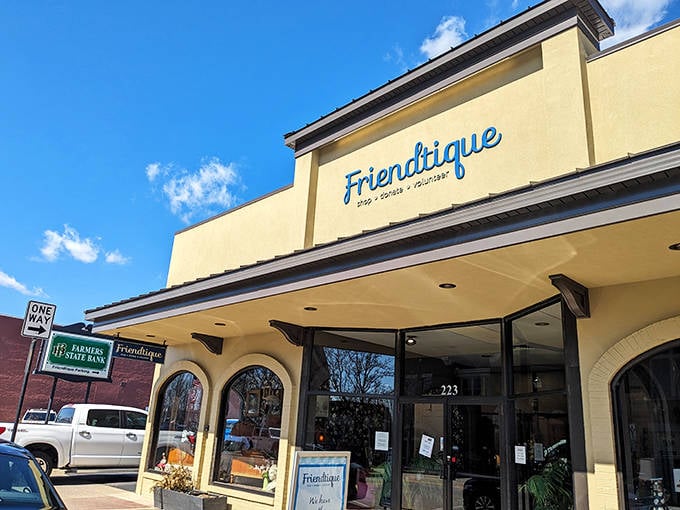 Friendtique's sunny storefront promises the twin joys of retail therapy and community support&mdash;shopping with a soul.