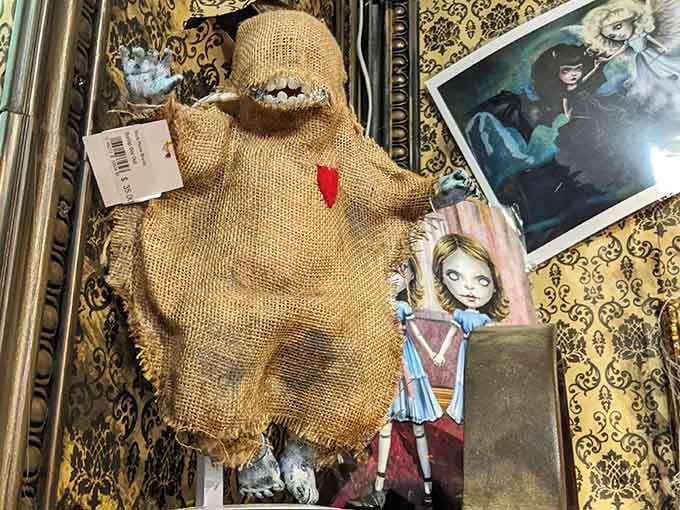 Oogie Boogie would feel right at home here, surrounded by burlap and mischief in plush form.