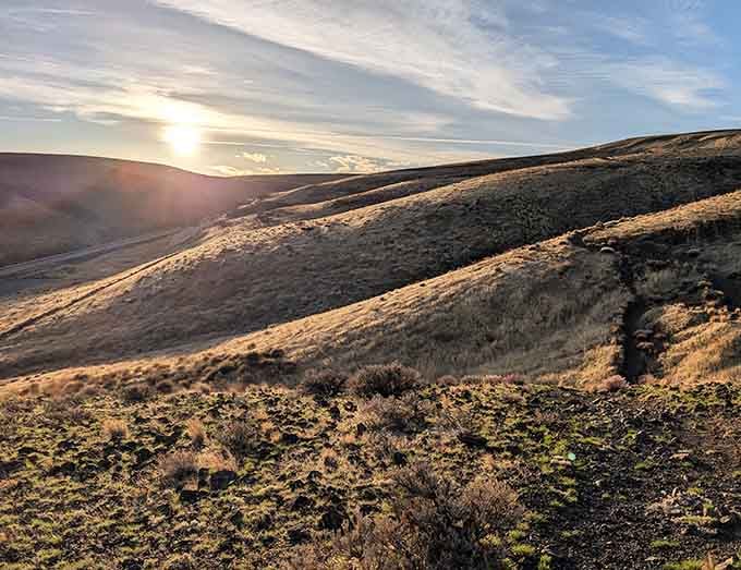 Golden hour transforms these ancient hills into something that belongs on a nature documentary, not your weekend drive.