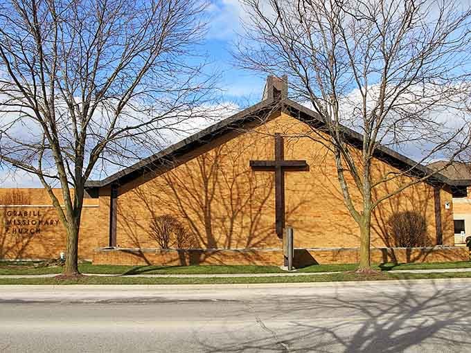 Grabill Missionary Church's simple cross speaks volumes about a community built on faith, tradition, and genuine connection.