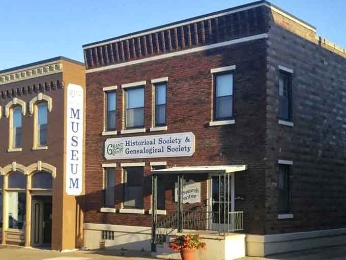 The Grant County Research Center preserves local history in a building that reflects the town's commitment to community.